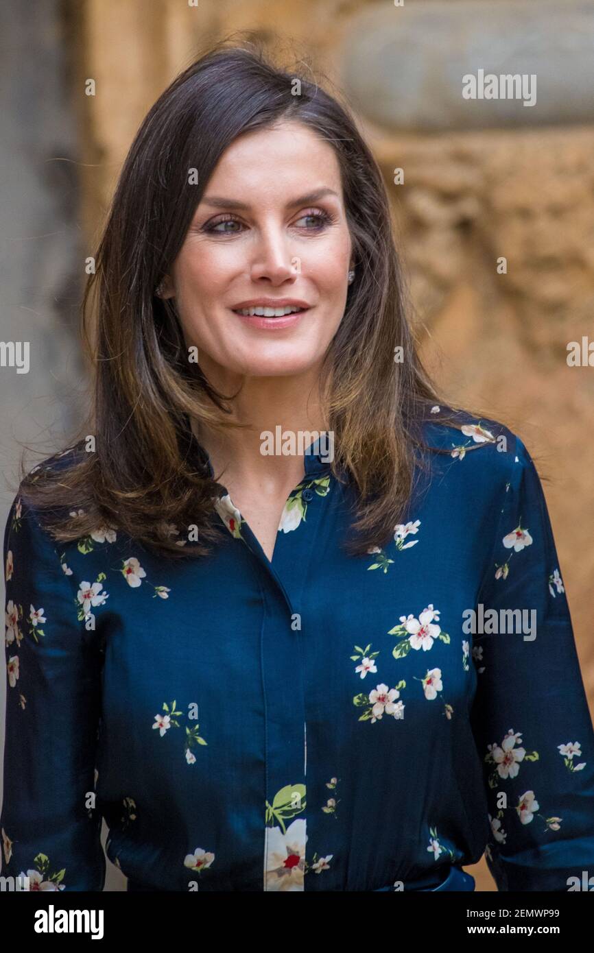 Queen Letizia during the Easter Mass 2019 at the Cathedral of Palma de ...