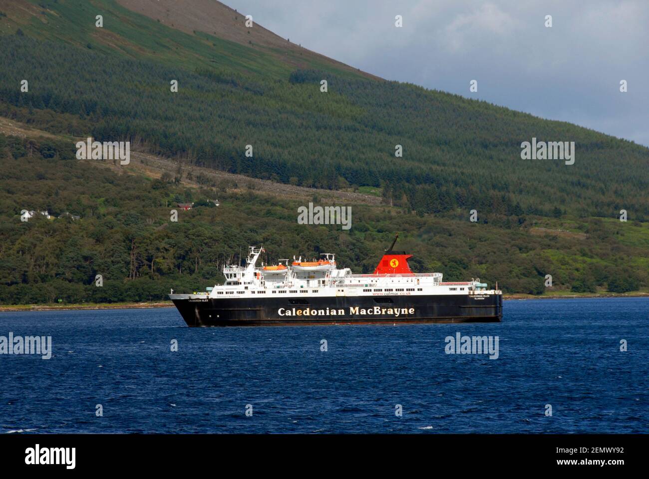Caledonian MacBrayne ferry MV Caledonian Isles off the coast of the ...