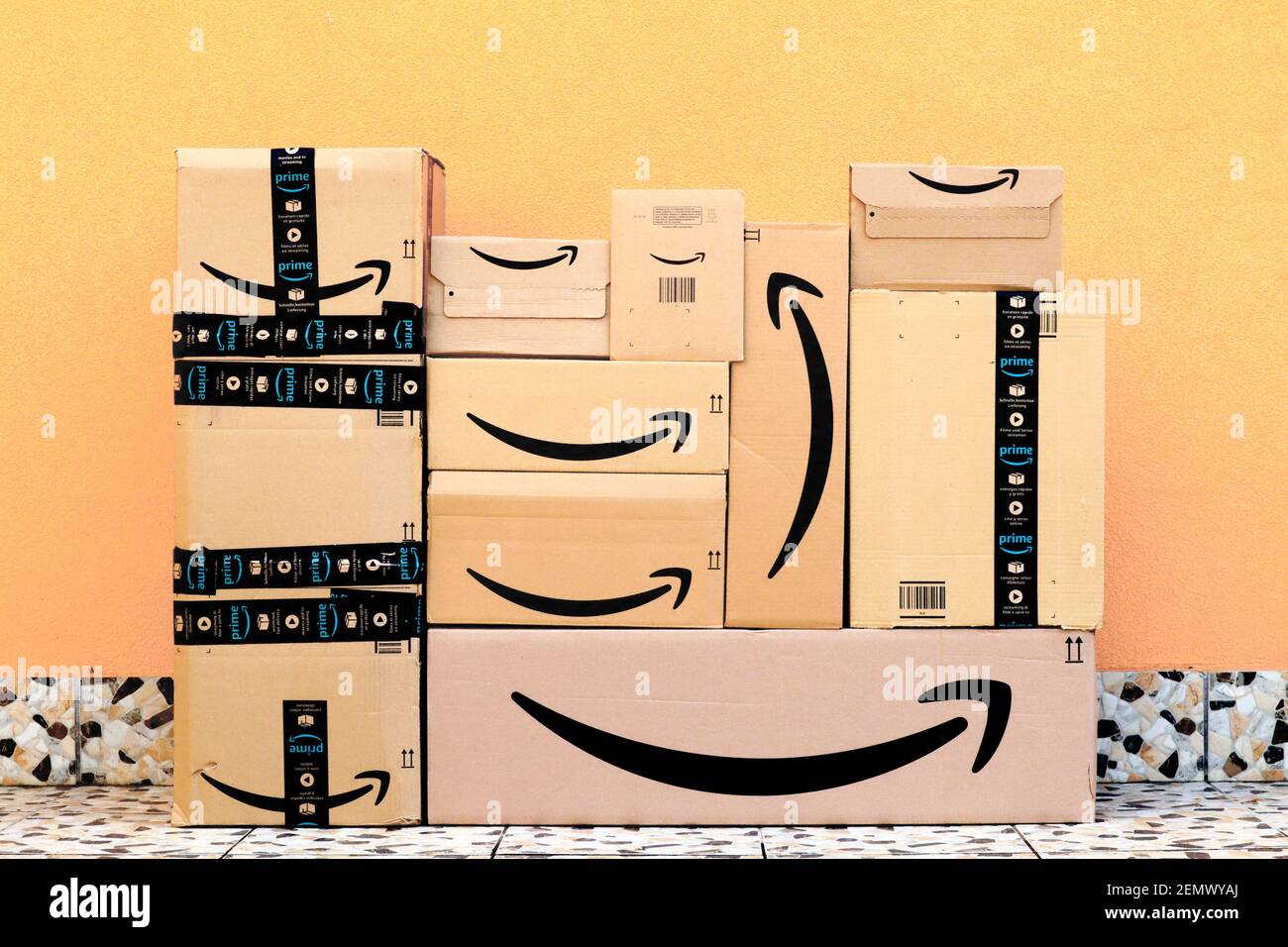 AMAZON Shipping Cardboard Boxes. Amazon is an American Multinational ...