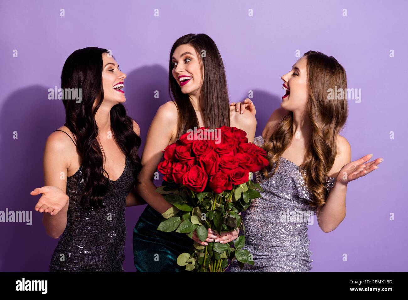 Laughter and red roses hi-res stock photography and images - Alamy