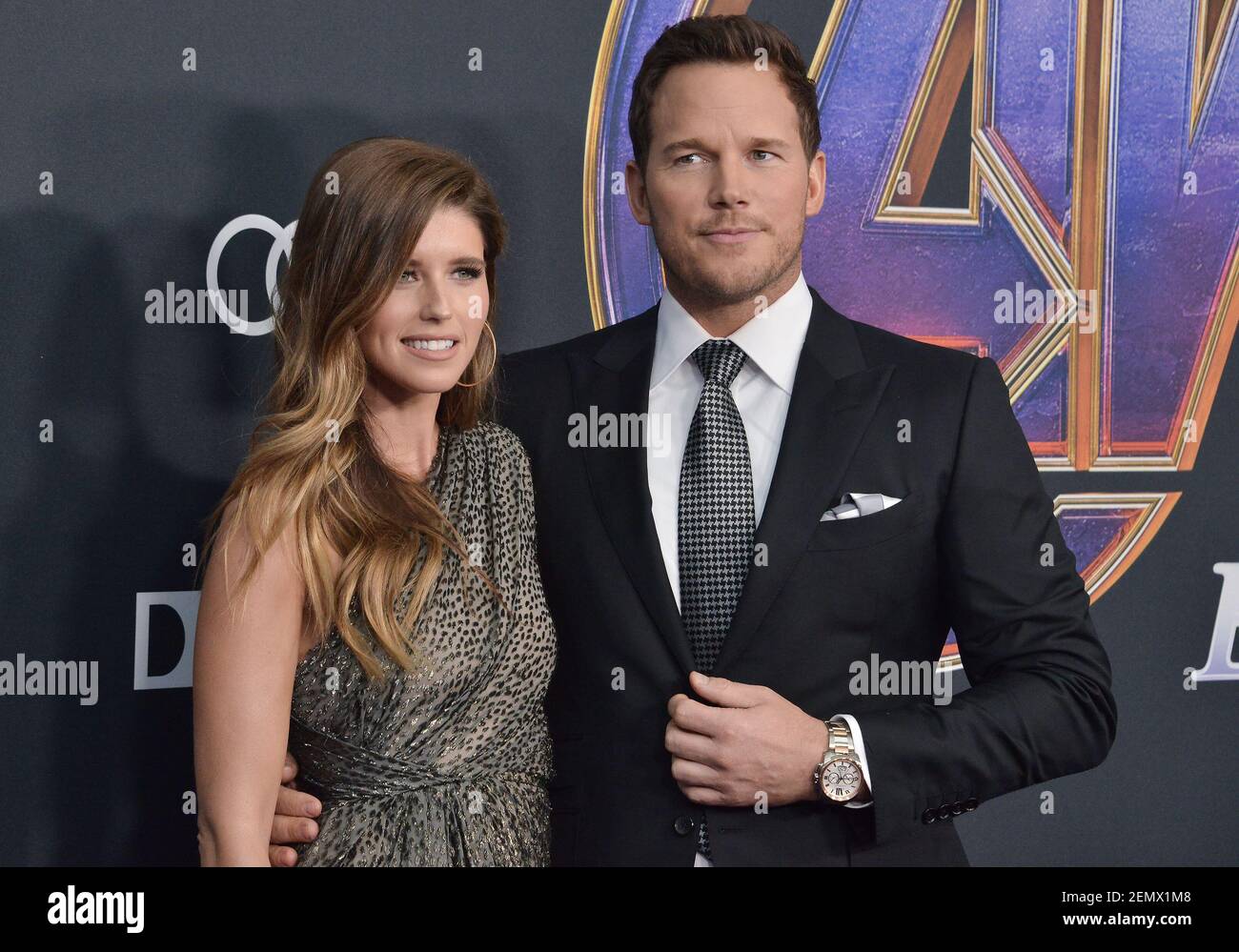 (L-R) Katherine Schwarzenegger and Chris Pratt at Marvel Studios' "Avengers: Endgame" World ...