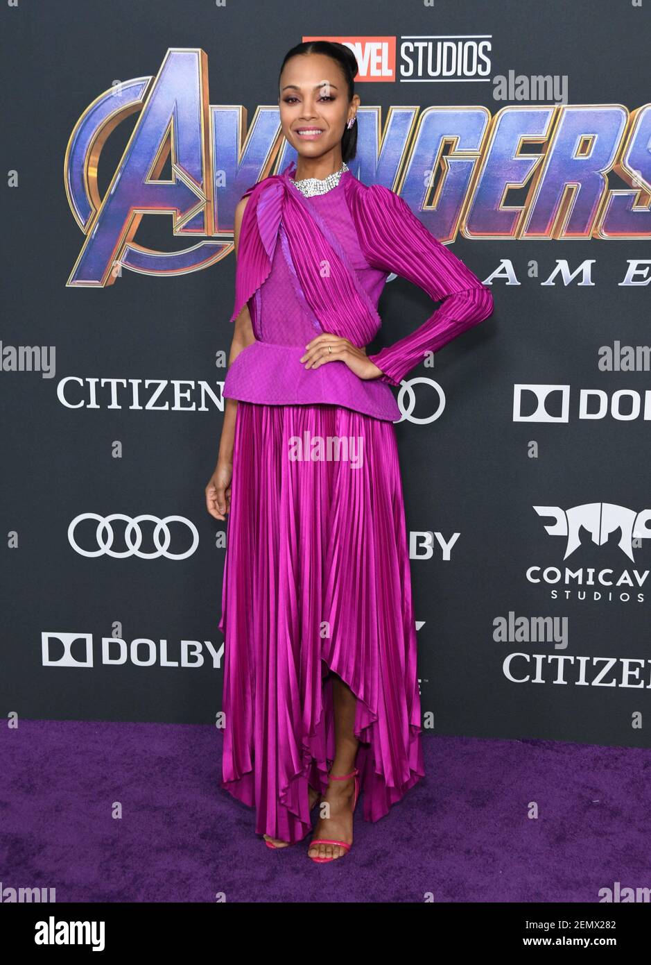 Zoe Saldana. Marvel Studios' "Avengers: Endgame" Los Angeles Premiere ...