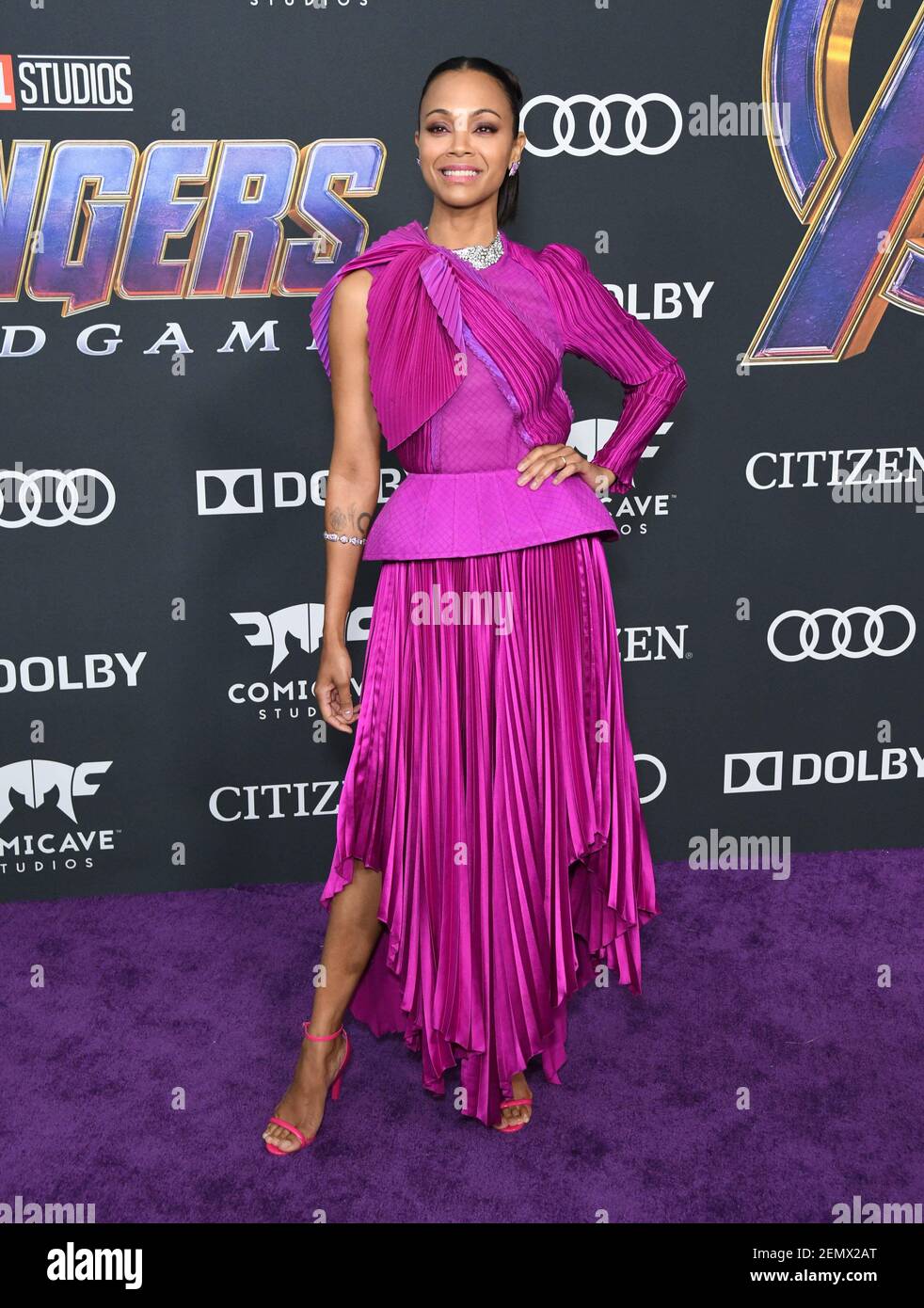 Zoe Saldana. Marvel Studios' "Avengers: Endgame" Los Angeles Premiere ...