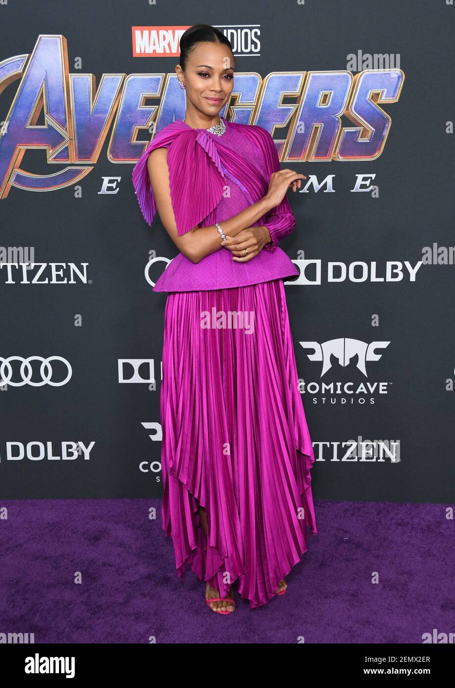 Zoe Saldana. Marvel Studios' "Avengers: Endgame" Los Angeles Premiere ...