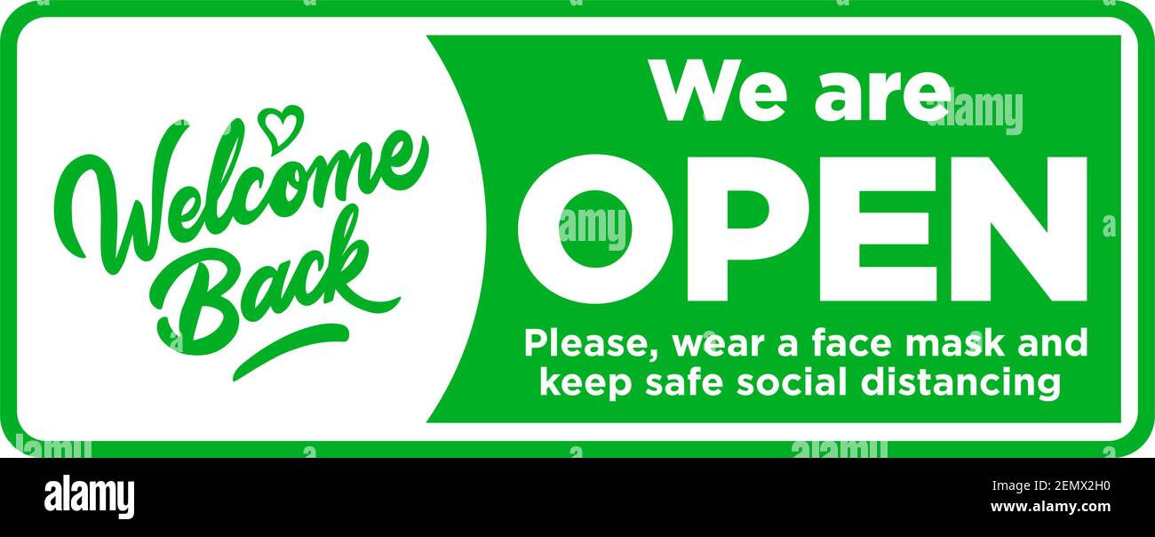 Welcome back open again Cut Out Stock Images & Pictures - Alamy
