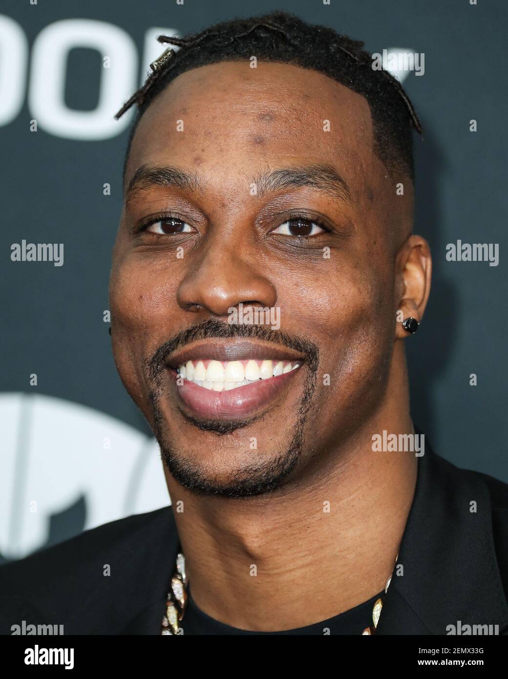 American basketball player Dwight Howard arrives at the World Premiere ...