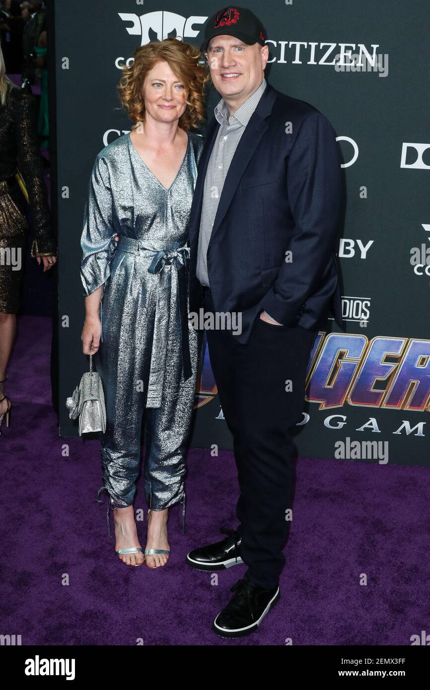 LOS ANGELES, CALIFORNIA, USA - APRIL 22: Caitlin Feige and Kevin Feige ...