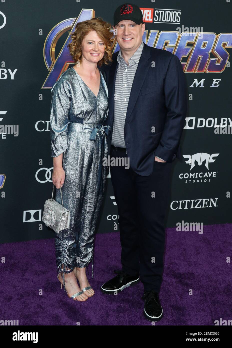 LOS ANGELES, CALIFORNIA, USA - APRIL 22: Caitlin Feige and Kevin Feige ...