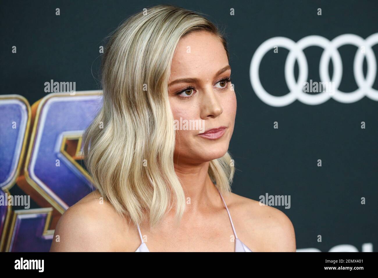 LOS ANGELES, CALIFORNIA, USA - APRIL 22: Actress Brie Larson wearing a ...