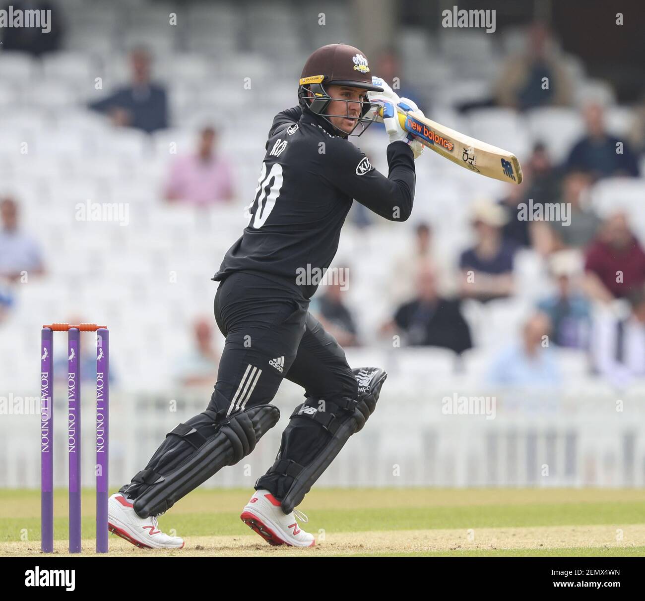 LONDON, UK. 23 April 2019: Jason Roy of Surrey plays a shot during the ...