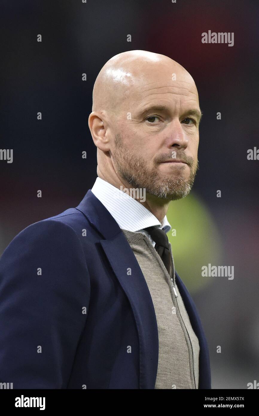 AMSTERDAM, 23-04-2019, Eredivisie, Johan Cruijff, Arena, season 2018 / 2019, Ajax coach Erik ten ...