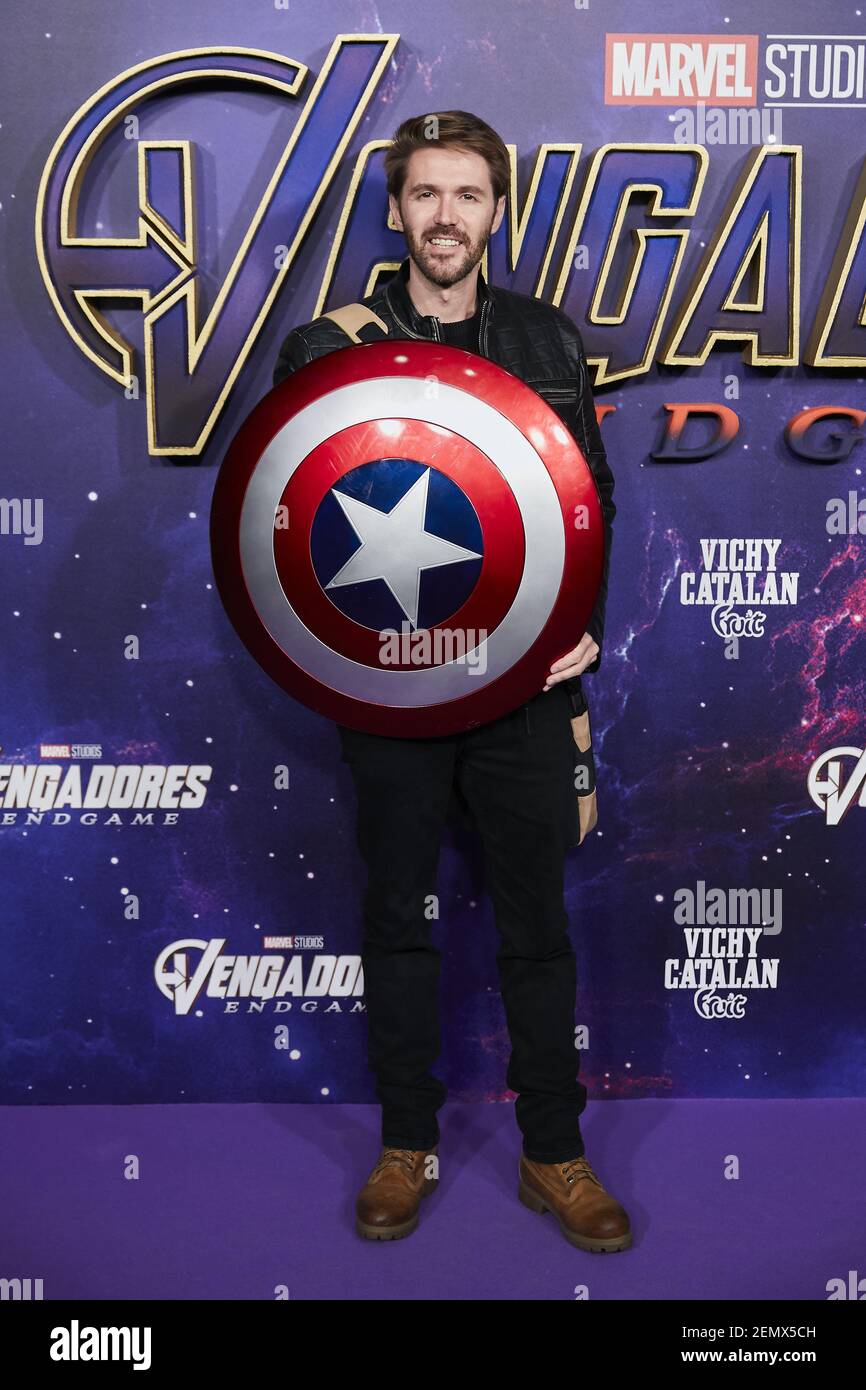 Manuel Velasco attends to Avengers Endgame premiere at Capitol cinema in Madrid, Spain. April 23 ...