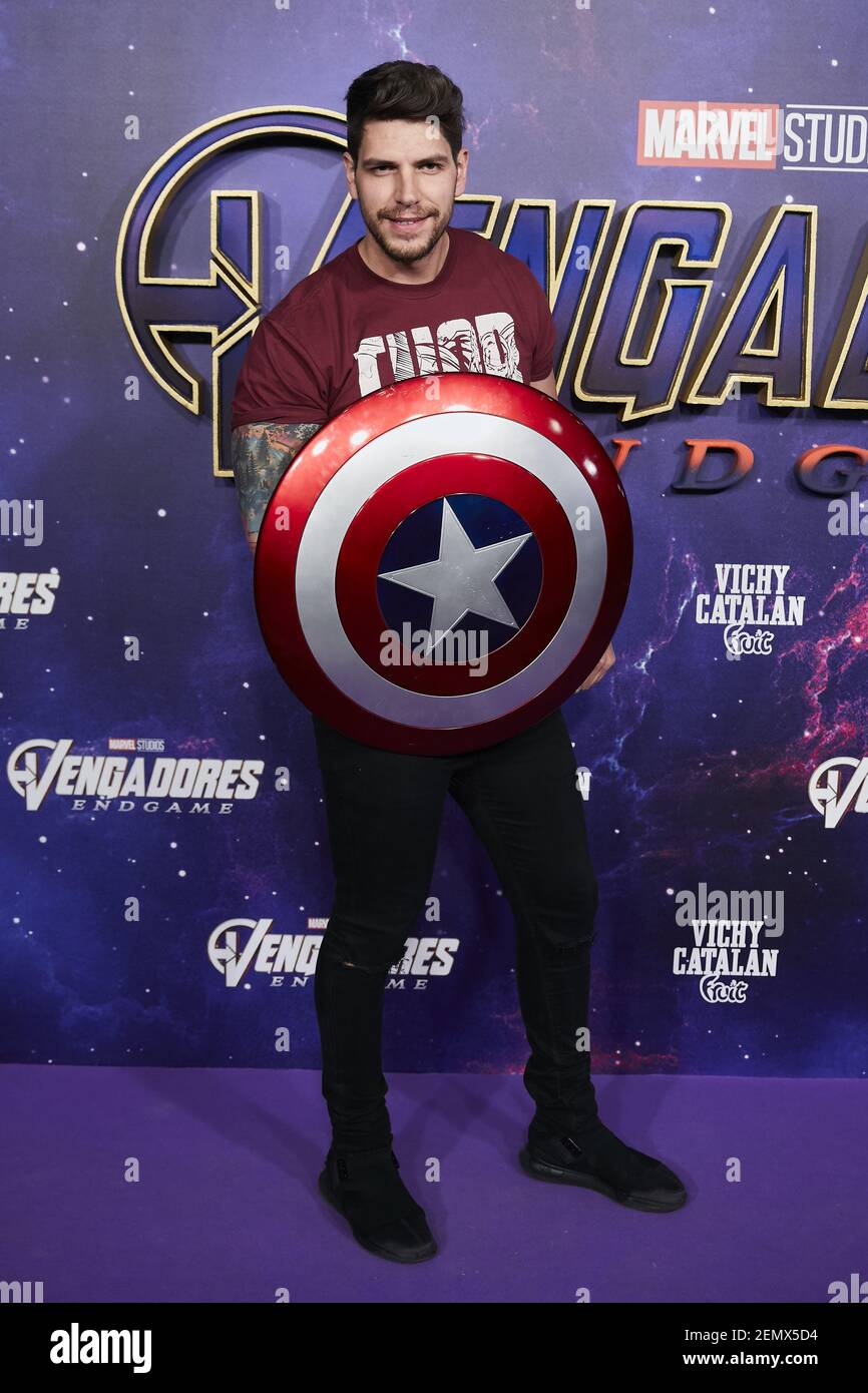 Diego Matamoros attends to Avengers Endgame premiere at Capitol cinema in Madrid, Spain. April ...