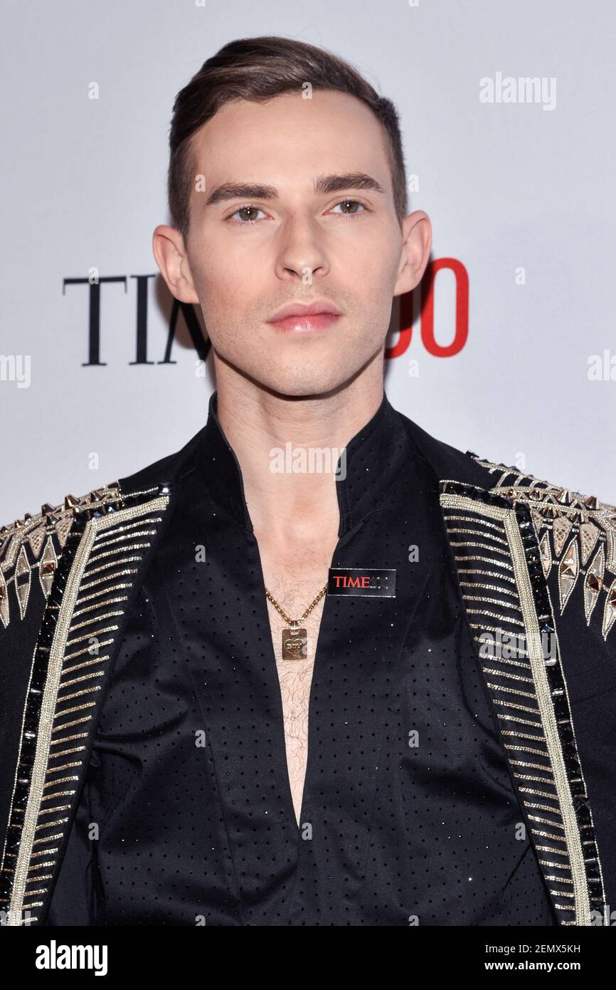 Adam Rippon walking the red carpet at the 2019 Time 100 Most ...