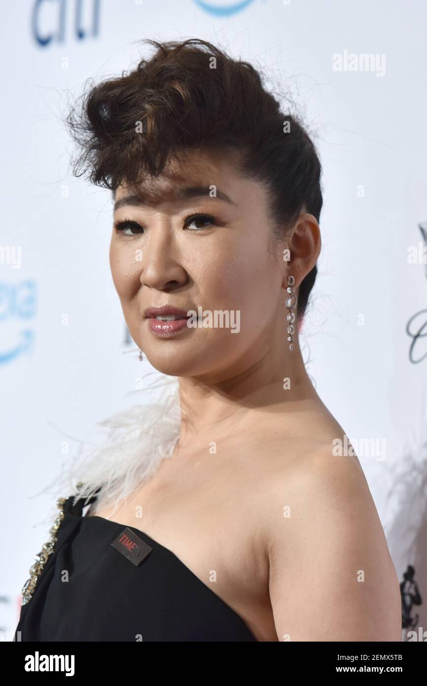 Actress Sandra Oh walking the red carpet at the 2019 Time 100 Most ...