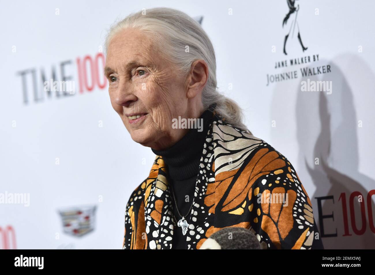 Jane Goodall walking the red carpet at the 2019 Time 100 Most ...