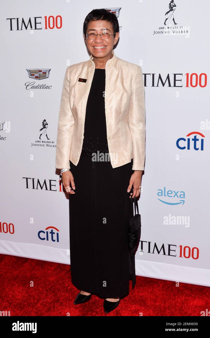 Maria Ressa of Rappler walking the red carpet at the 2019 Time 100 Most ...