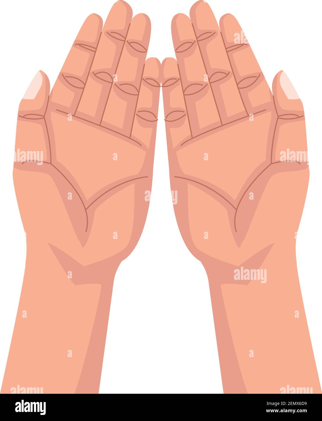Isolated hands cupping Stock Vector Images - Alamy