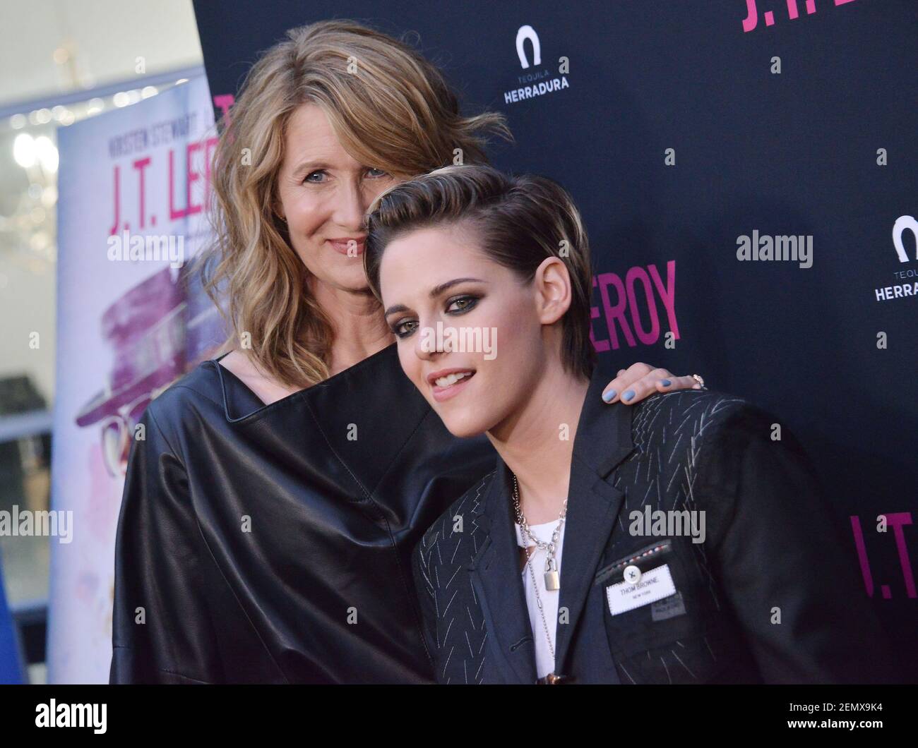 (L-R) Laura Dern and Kristen Stewart at the "J.T. Leroy" Los Angeles ...