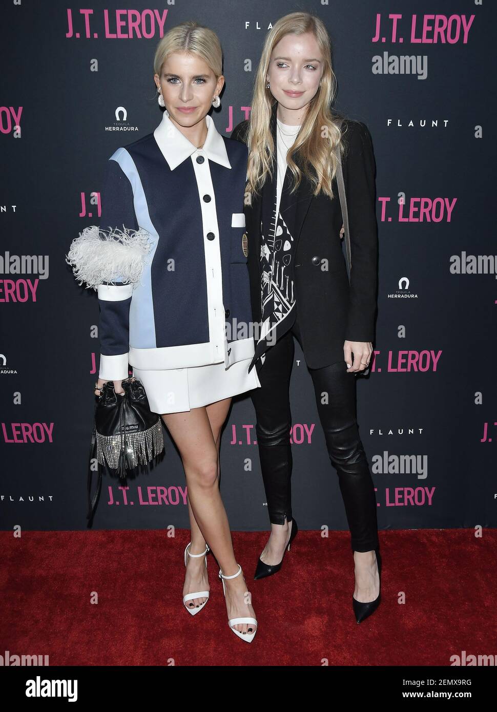 (L-R) Caroline Daur and Friend at the "J.T. Leroy" Los Angeles Premiere ...