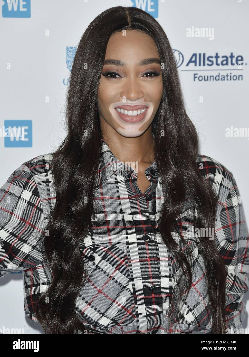 Winnie Harlow arrives at WE Day California 2019 held at The Forum in ...