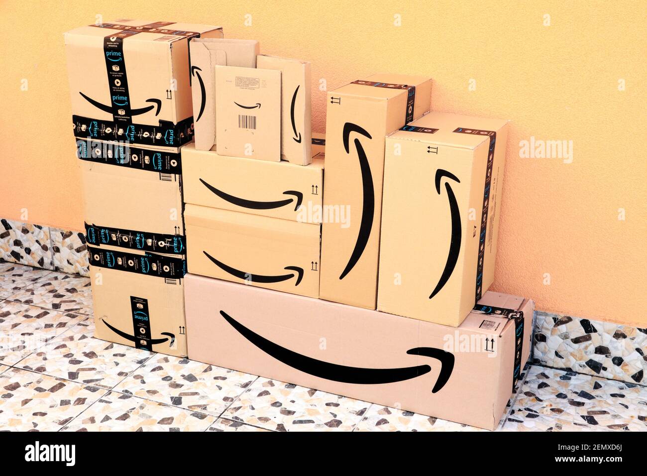 AMAZON Shipping Cardboard Boxes. Amazon is an American Multinational ...