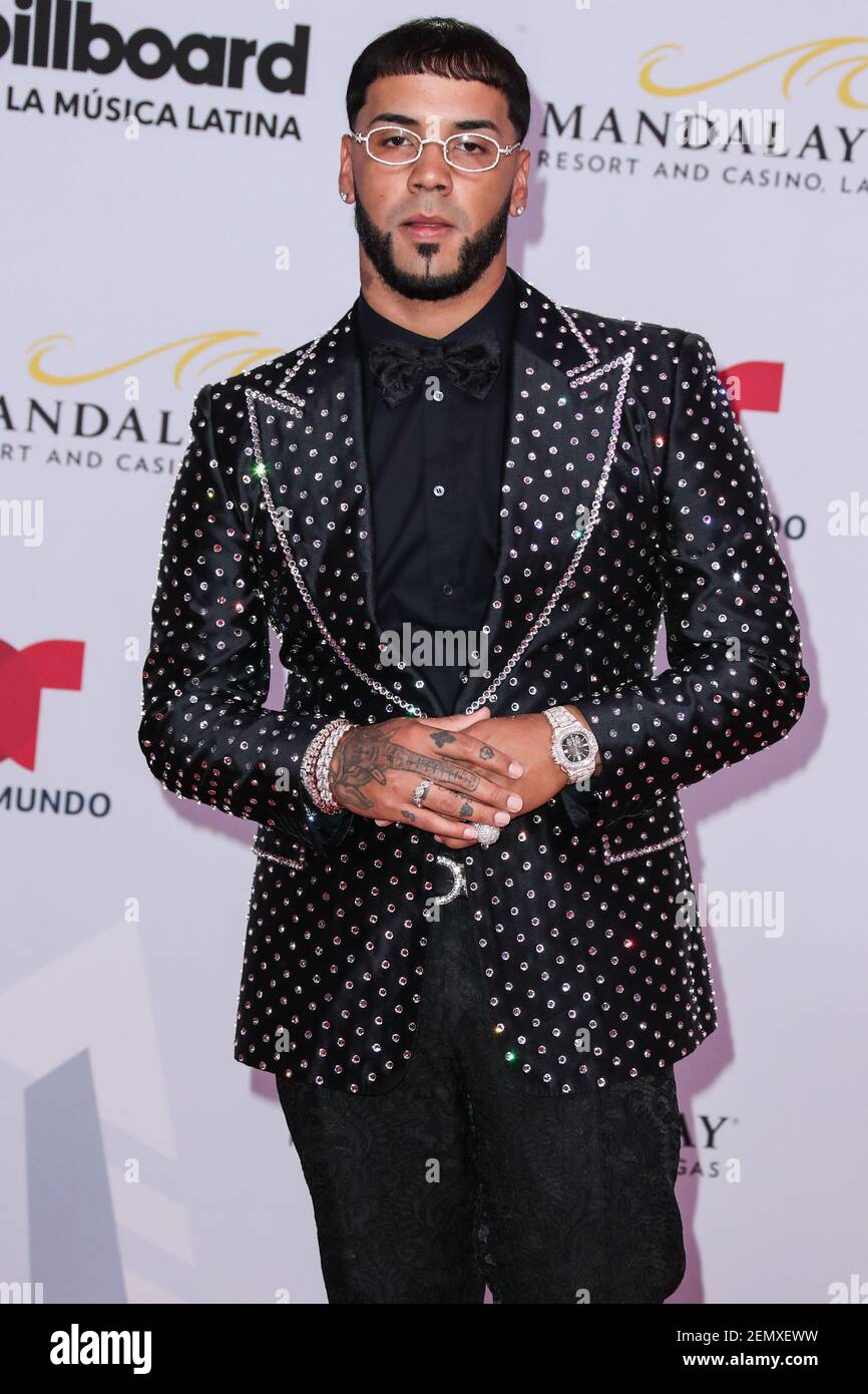 LAS VEGAS, NEVADA, USA - APRIL 25: Anuel AA arrives at the 2019 ...