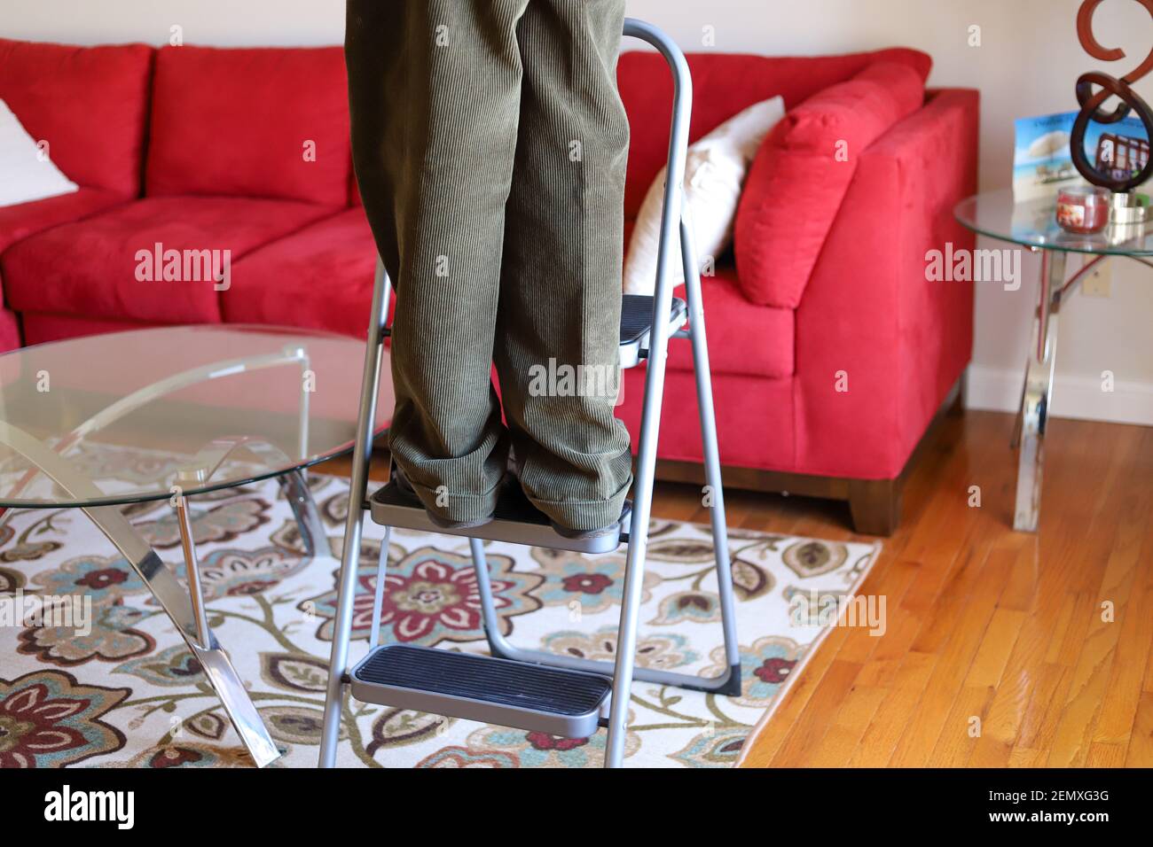 Person climbing ladder hi-res stock photography and images - Alamy