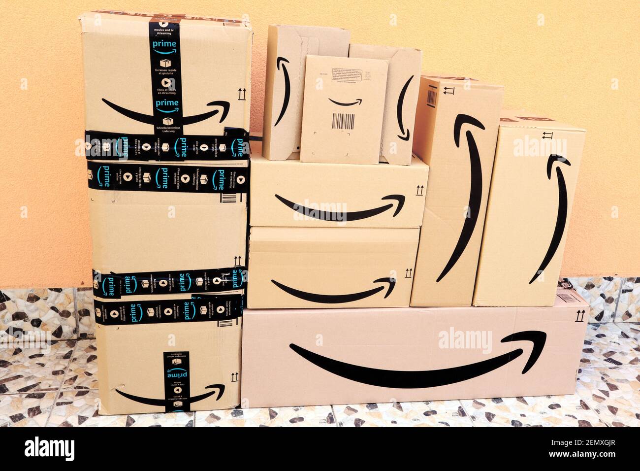 AMAZON Shipping Cardboard Boxes. Amazon is an American Multinational ...