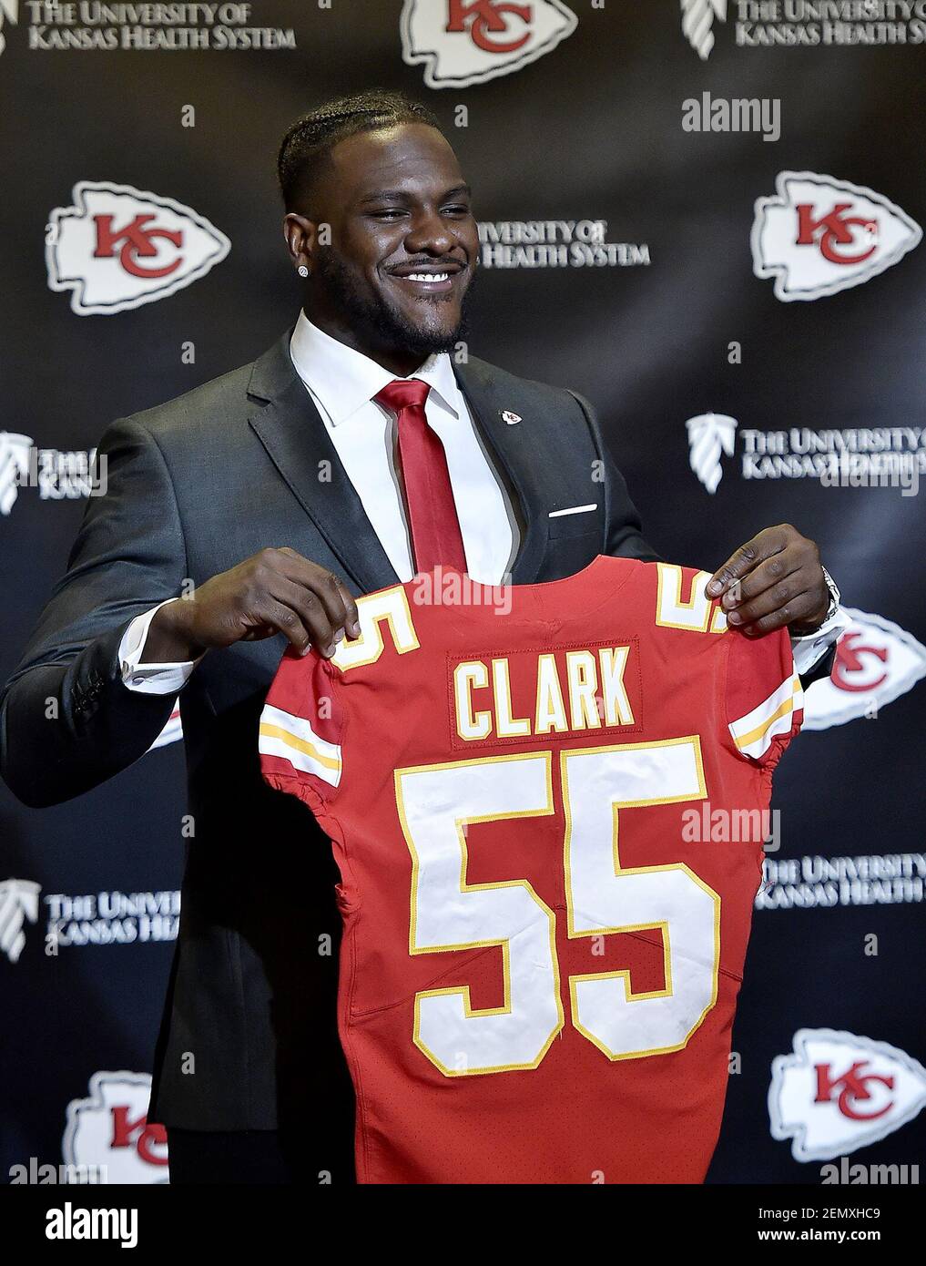 The Kansas City Chiefs introduced Frank Clark, former Seattle Seahawks ...