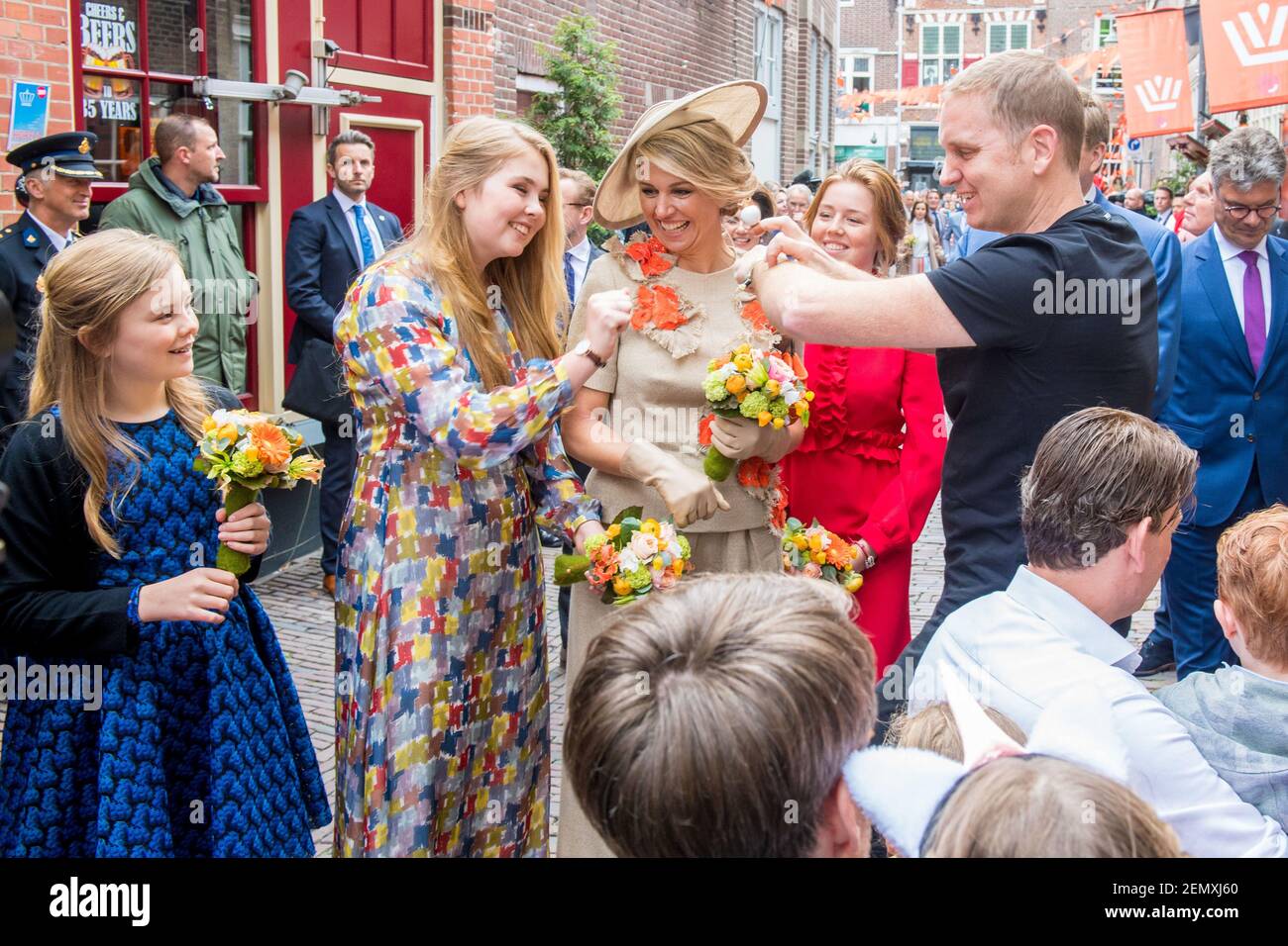 Queen Maxima with her daughters Princess Amalia, Princess Alexia and ...