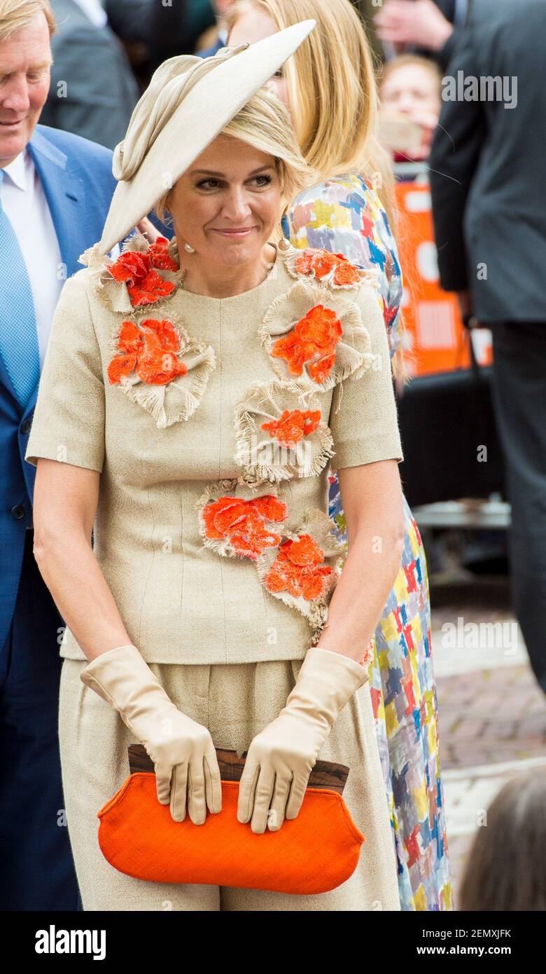 Queen Maxima celebrating King Willem-Alexander's 52st birthday during ...