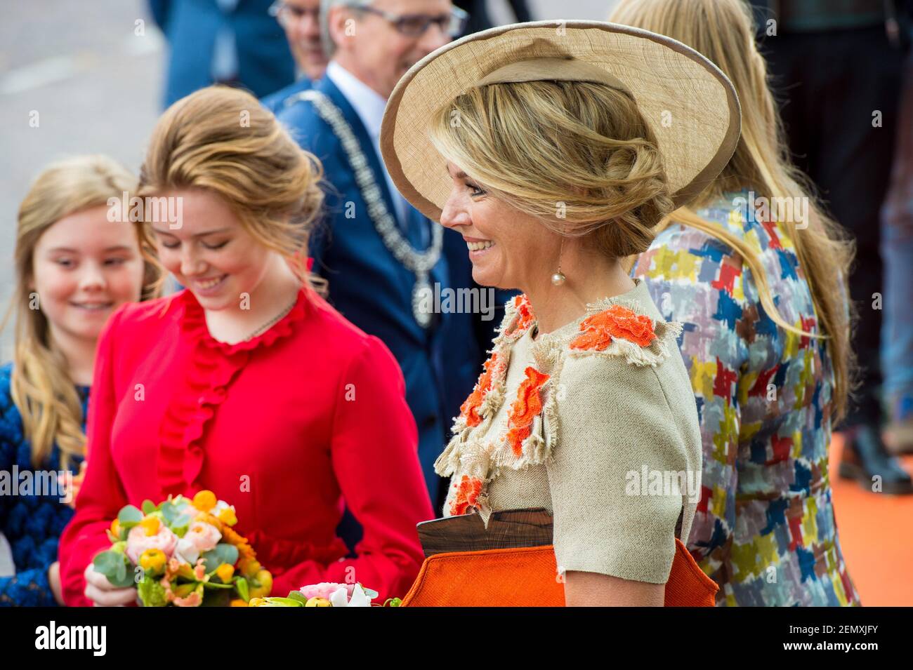 Queen Maxima and Princess Alexia celebrating King Willem-Alexander's ...
