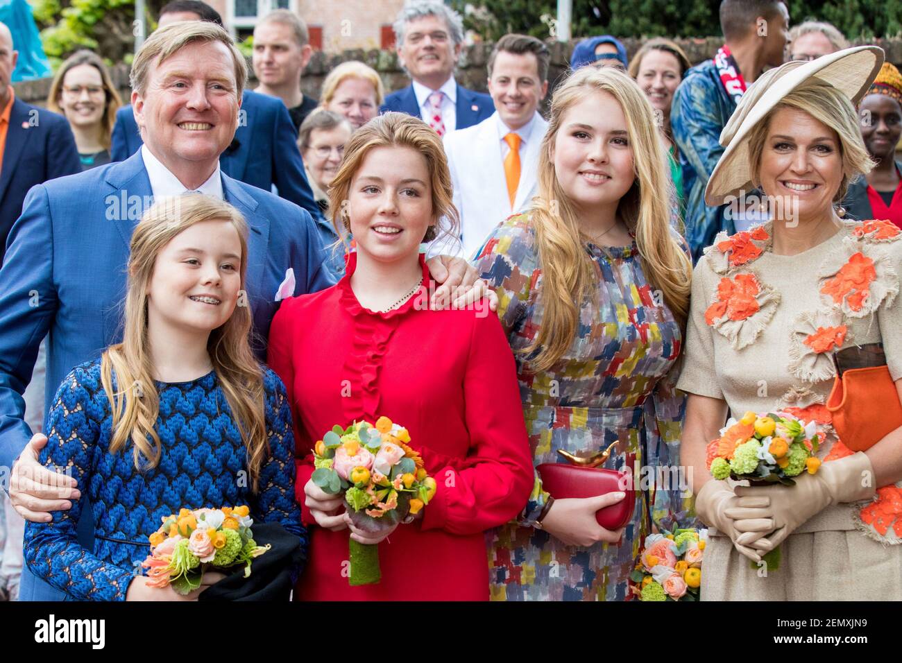 King Willem-Alexander and Queen Maxima with their daughters Princess ...