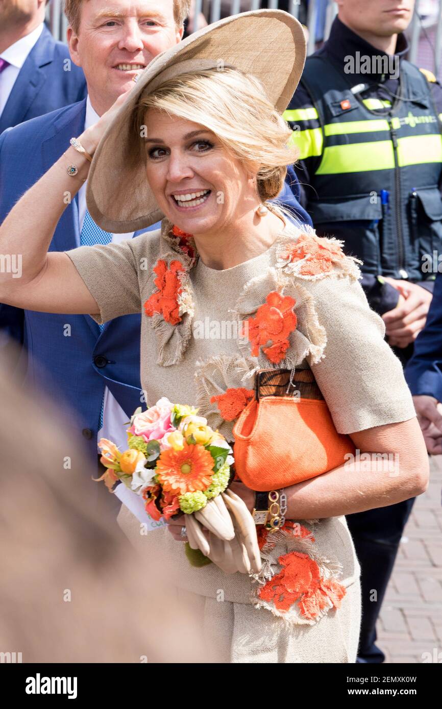 Queen Maxima celebrating King Willem-Alexander's 52st birthday during ...