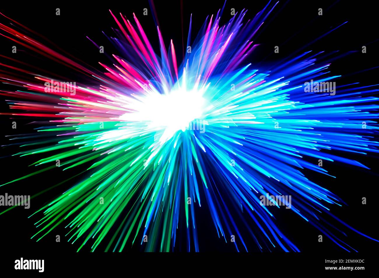 optical fiber light explosion effect, motion blur Stock Photo - Alamy