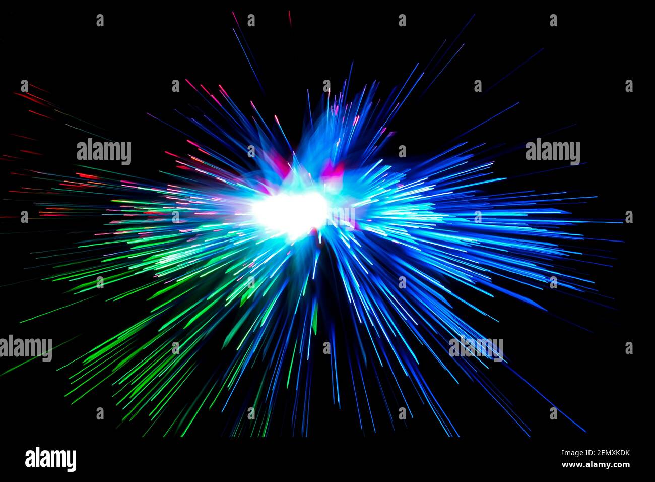 optical fiber light explosion effect, motion blur Stock Photo - Alamy