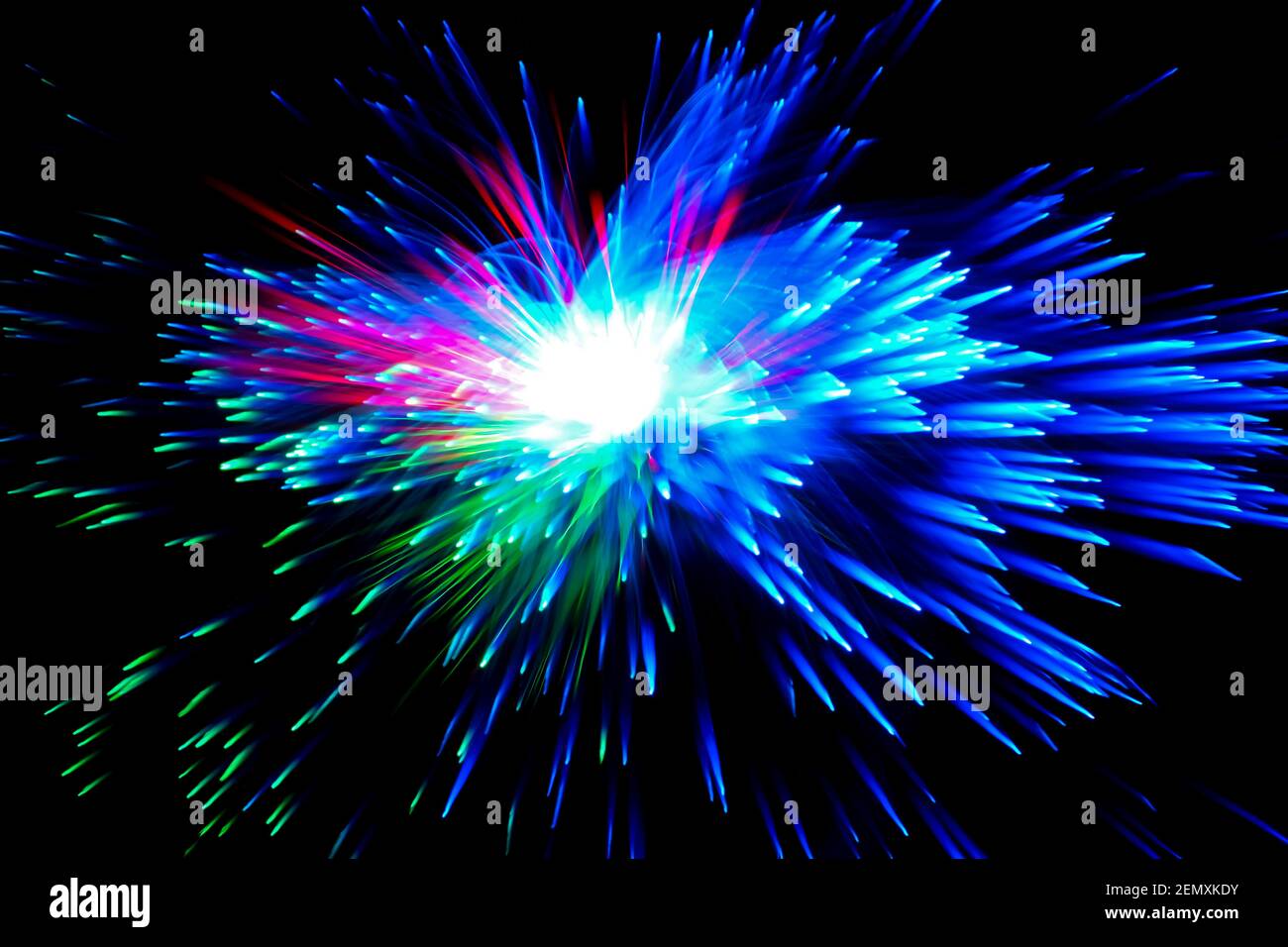 optical fiber light explosion effect, motion blur Stock Photo - Alamy