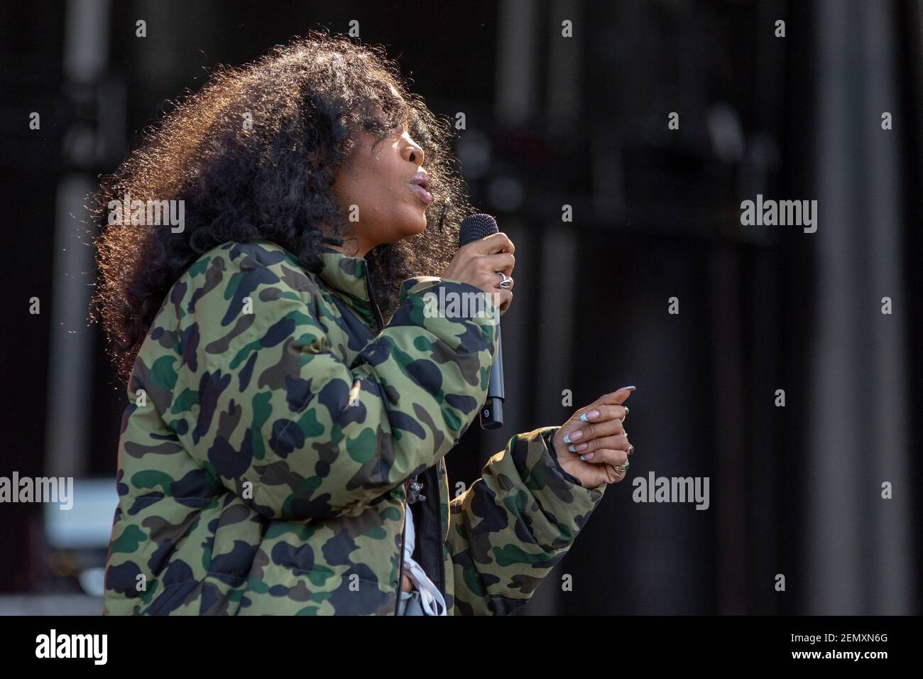 SZA (Solana Imani Rowe) during Something In The Water Music Festival on ...