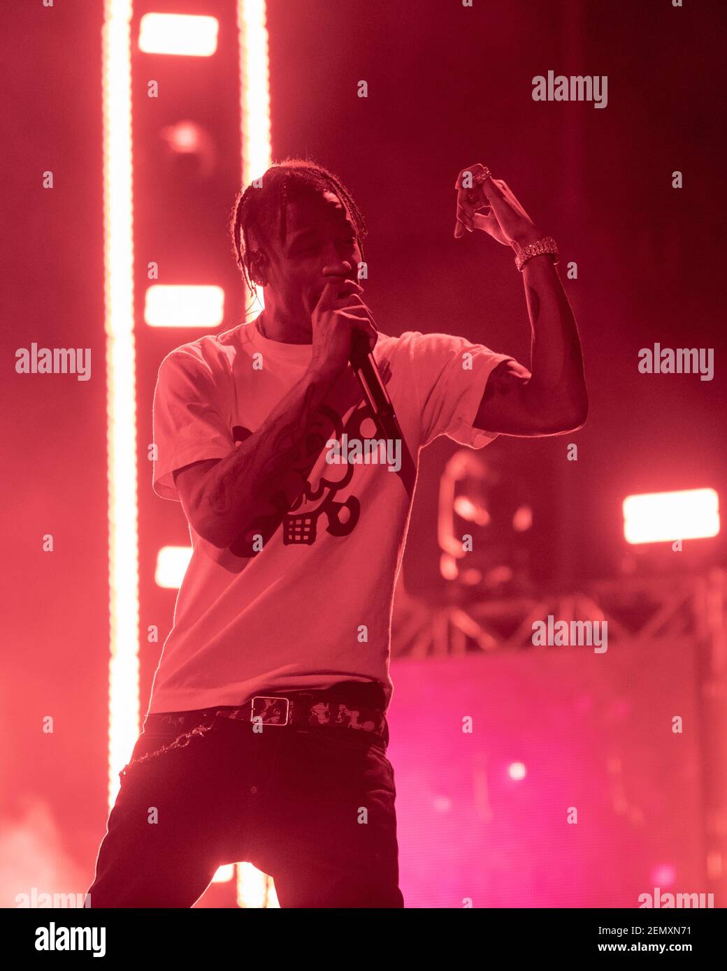 Travis Scott (Jacques Berman Webster II) during Something In The Water ...