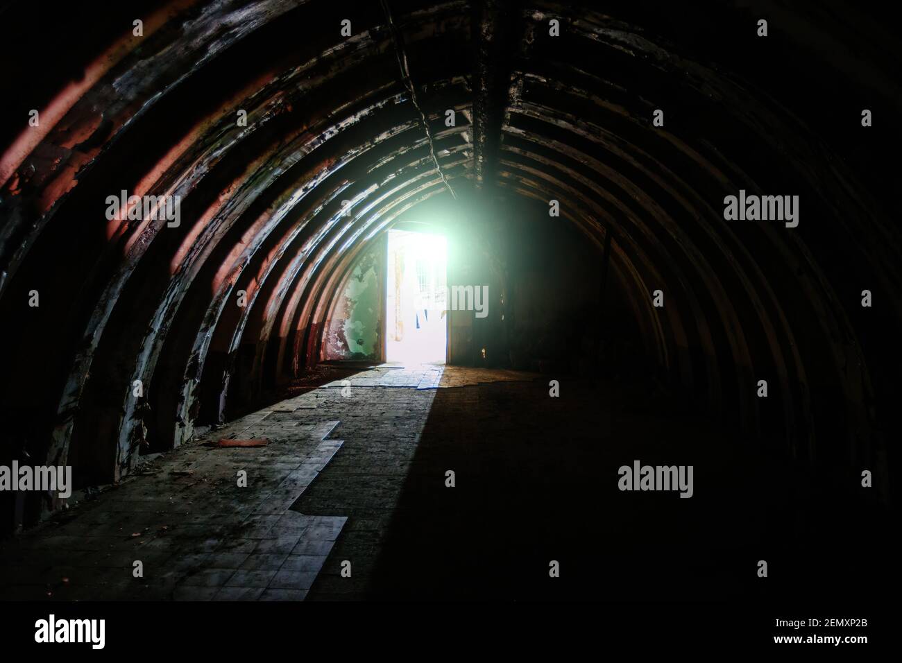 Dark abandoned Soviet bunker, echo of Cold War Stock Photo - Alamy