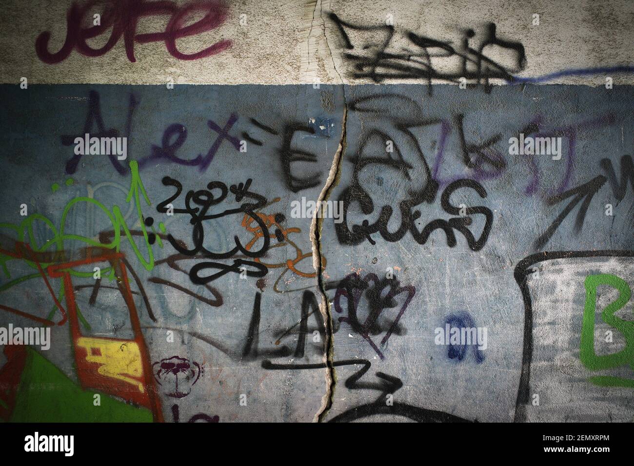 A crack is seen in the wall of a Soviet era apartment block in ...