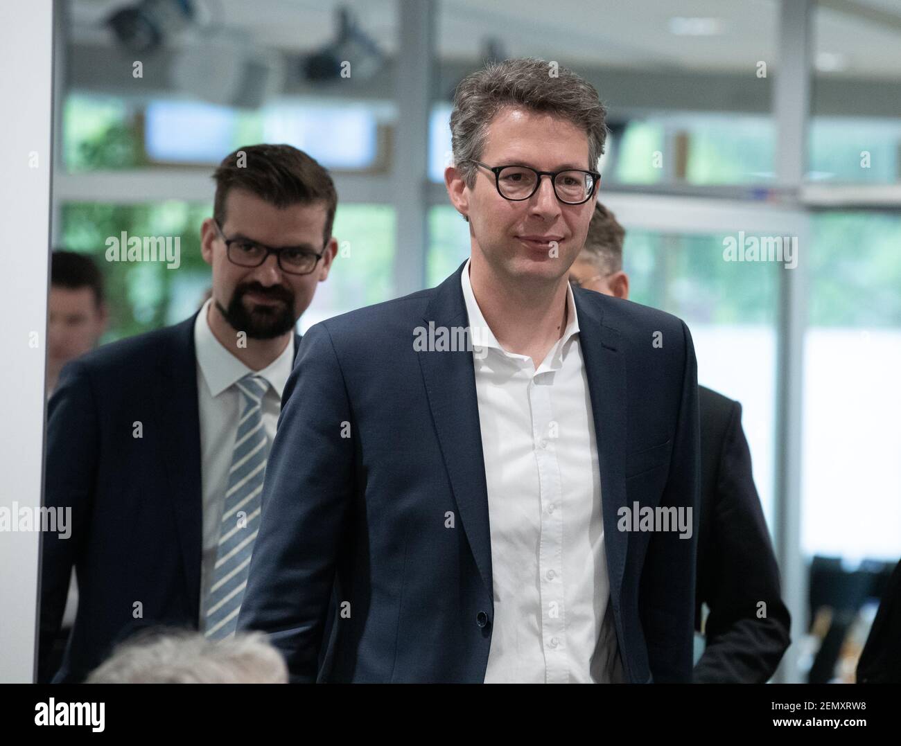 Markus Blume (m.) coming in. The Christian Social Union ( CSU ) held a ...