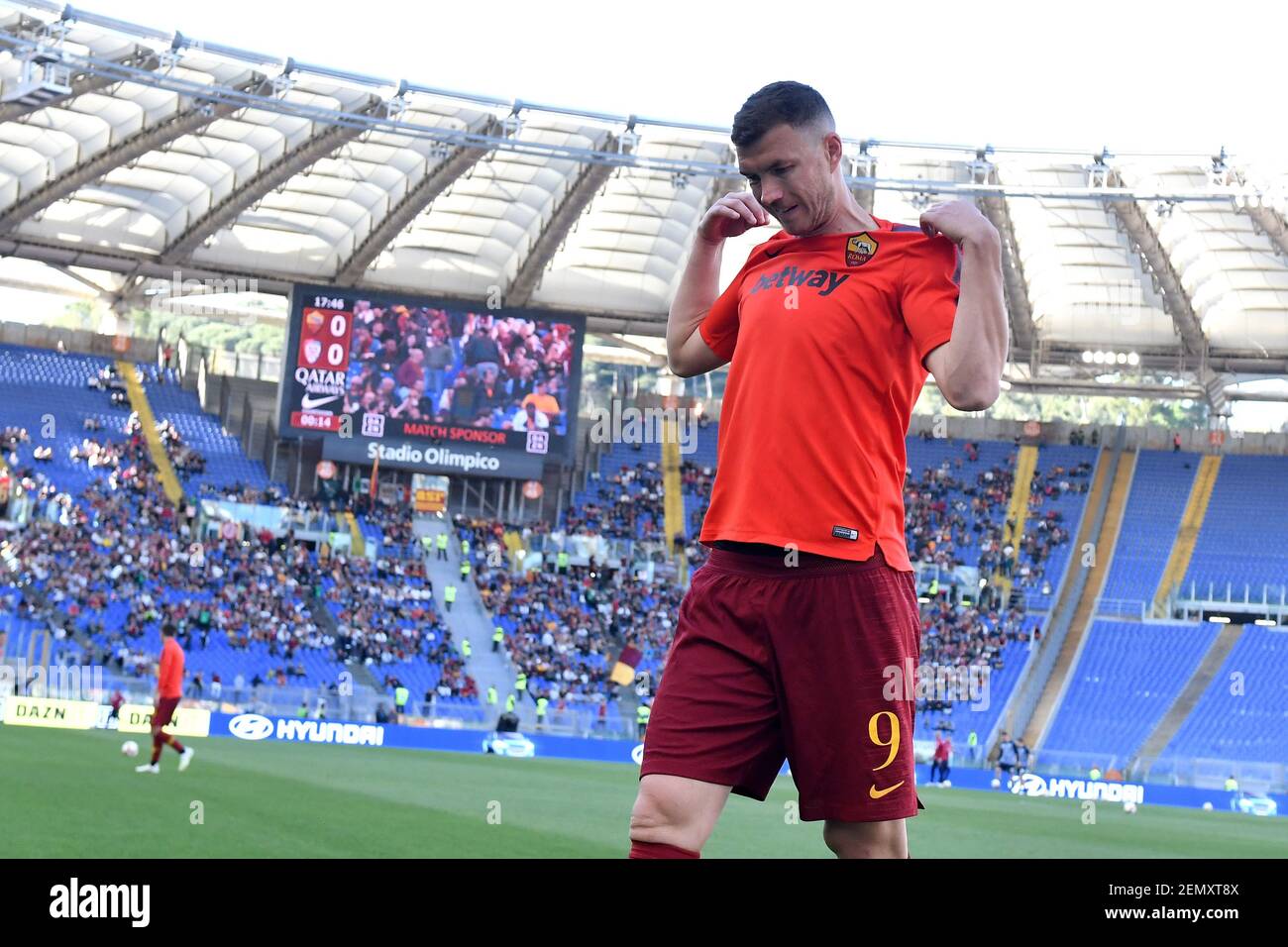 Edin Dzeko of AS Roma Roma 27-4-2019 Stadio Olimpico Football Serie A ...