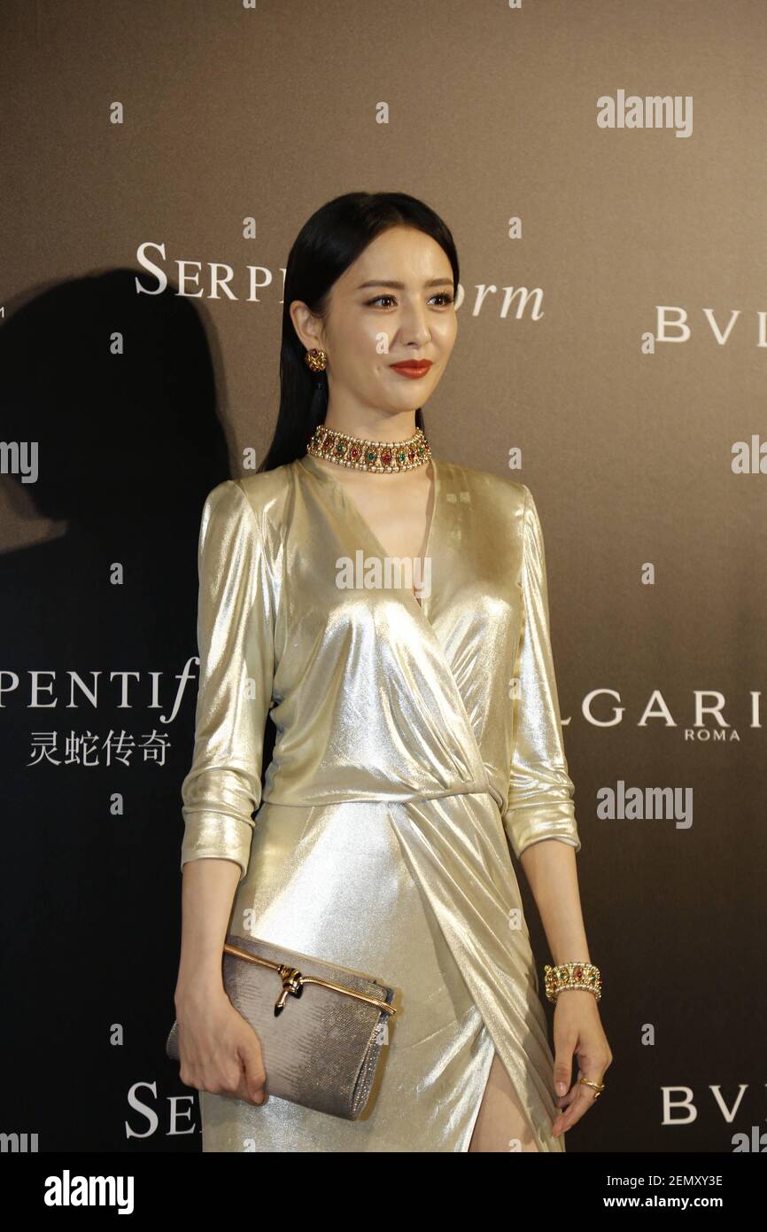 Chinese actress Tong Liya attends a promotional event for BVLGARI in ...