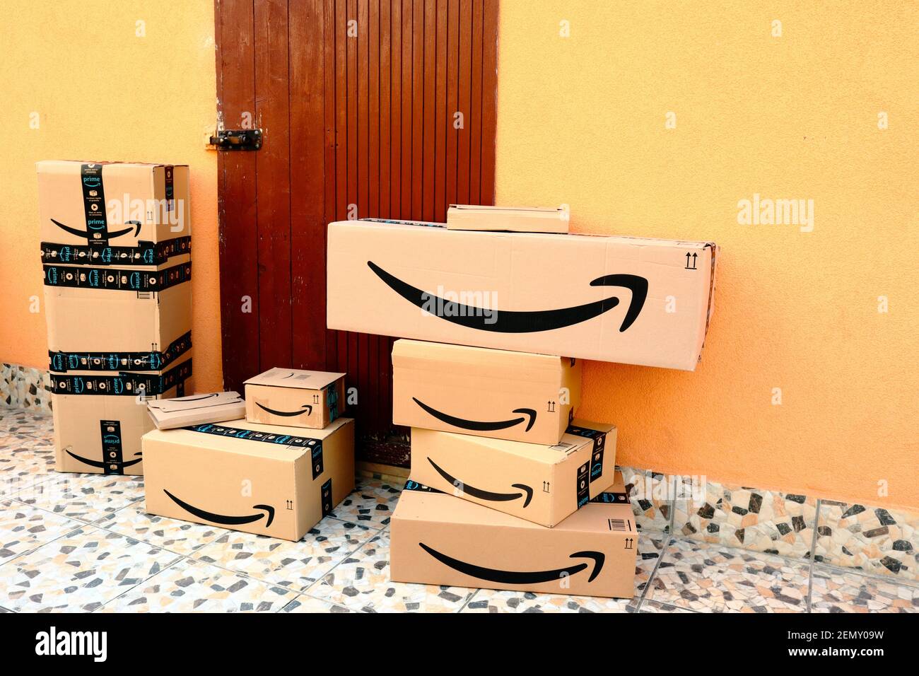 AMAZON Shipping Cardboard Boxes. Amazon is an American Multinational ...