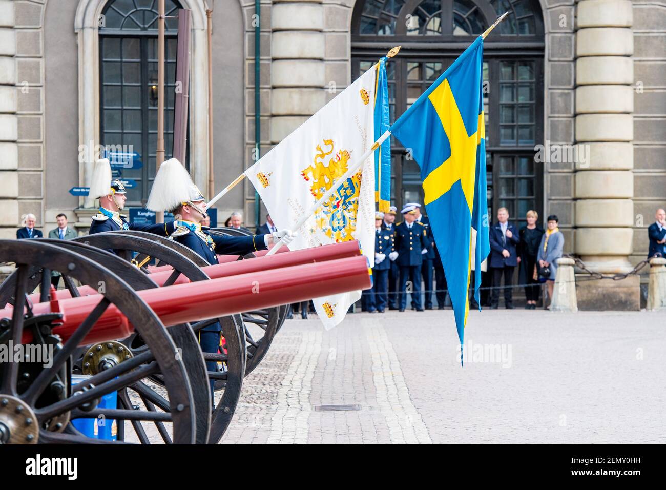 Royal Guard during 73th birthday celebrations of the Swedish King at ...