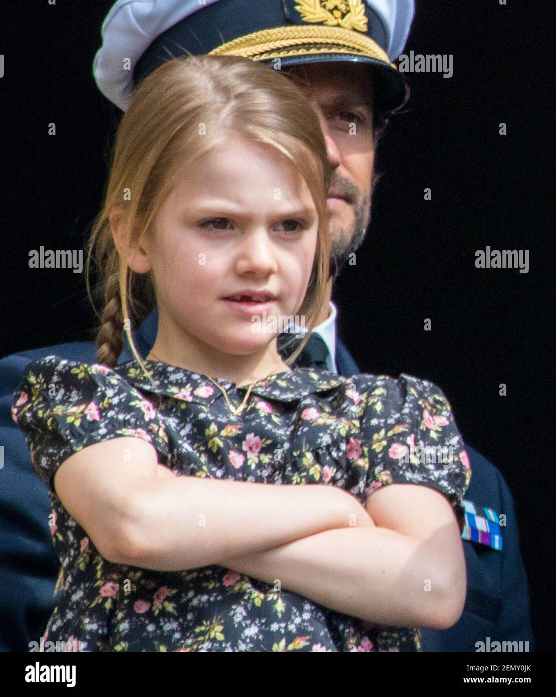 Princess Estelle during 73th birthday celebrations of the Swedish King ...