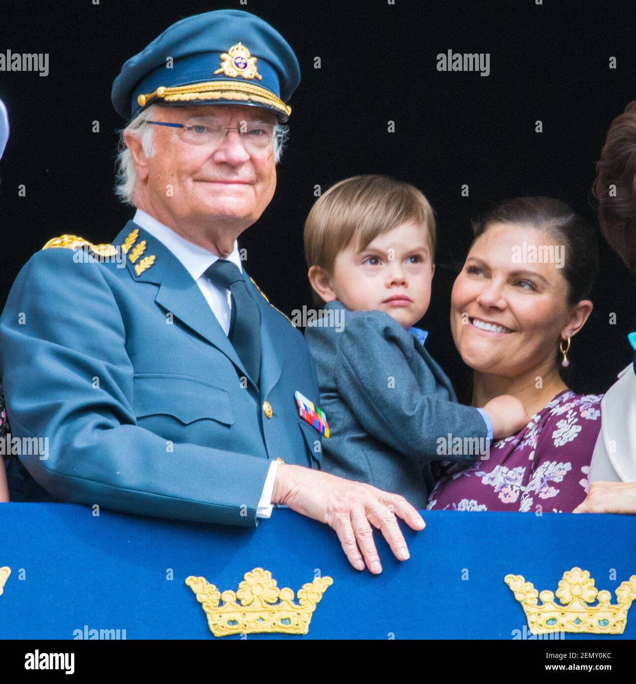 King Carl Gustaf, Crown Princess Victoria, Prince Oscar during 73th ...