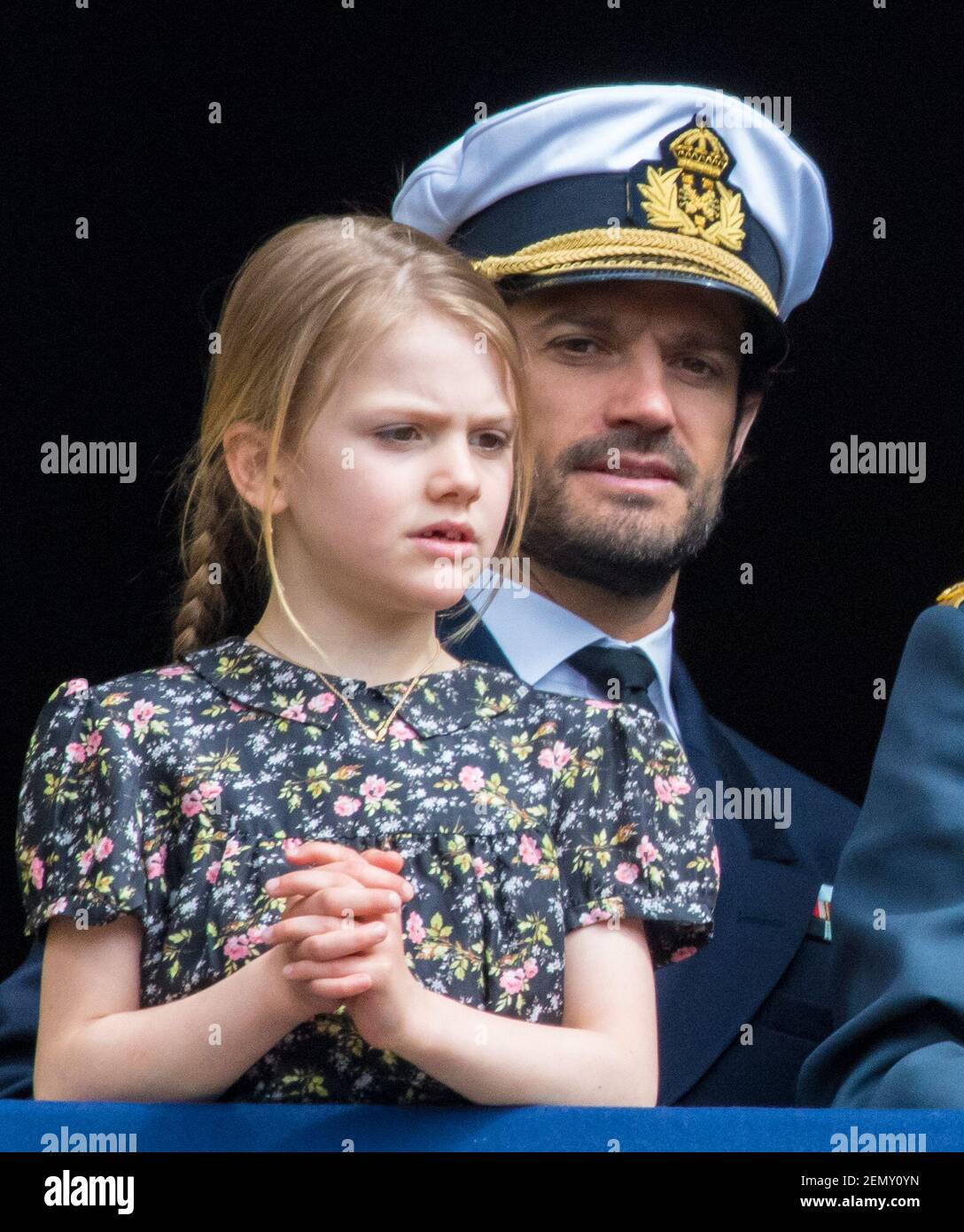 Princess Estelle and Prince Carl Philip during 73th birthday ...